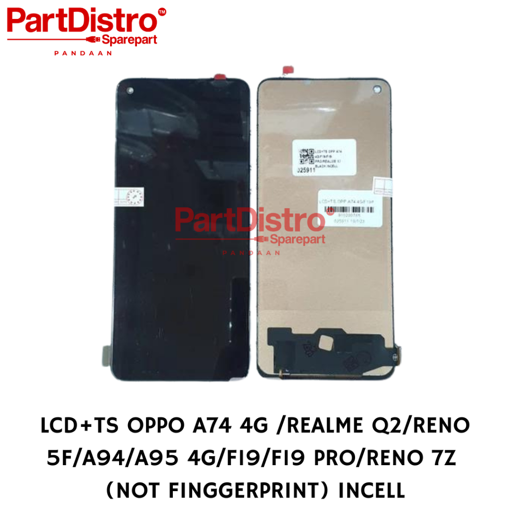 Jual LCD+TS OPPO A74 4G /Q2/5F/A94/A95 4G/F19/F19 PRO/7Z BLACK (NOT ...