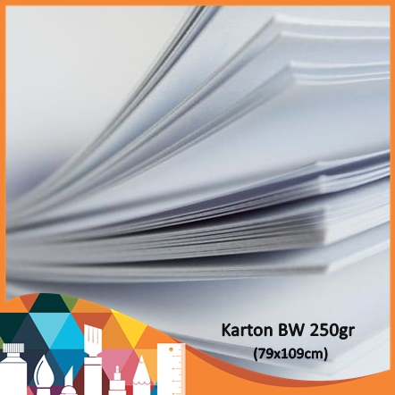 Jual Karton BW Putih 250gr 79x109cm / Kertas Karton / Karton | Shopee ...