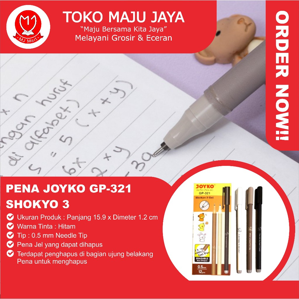 Jual PENA JOYKO GP-321 SHOKYO 3 (Pcs) | Shopee Indonesia