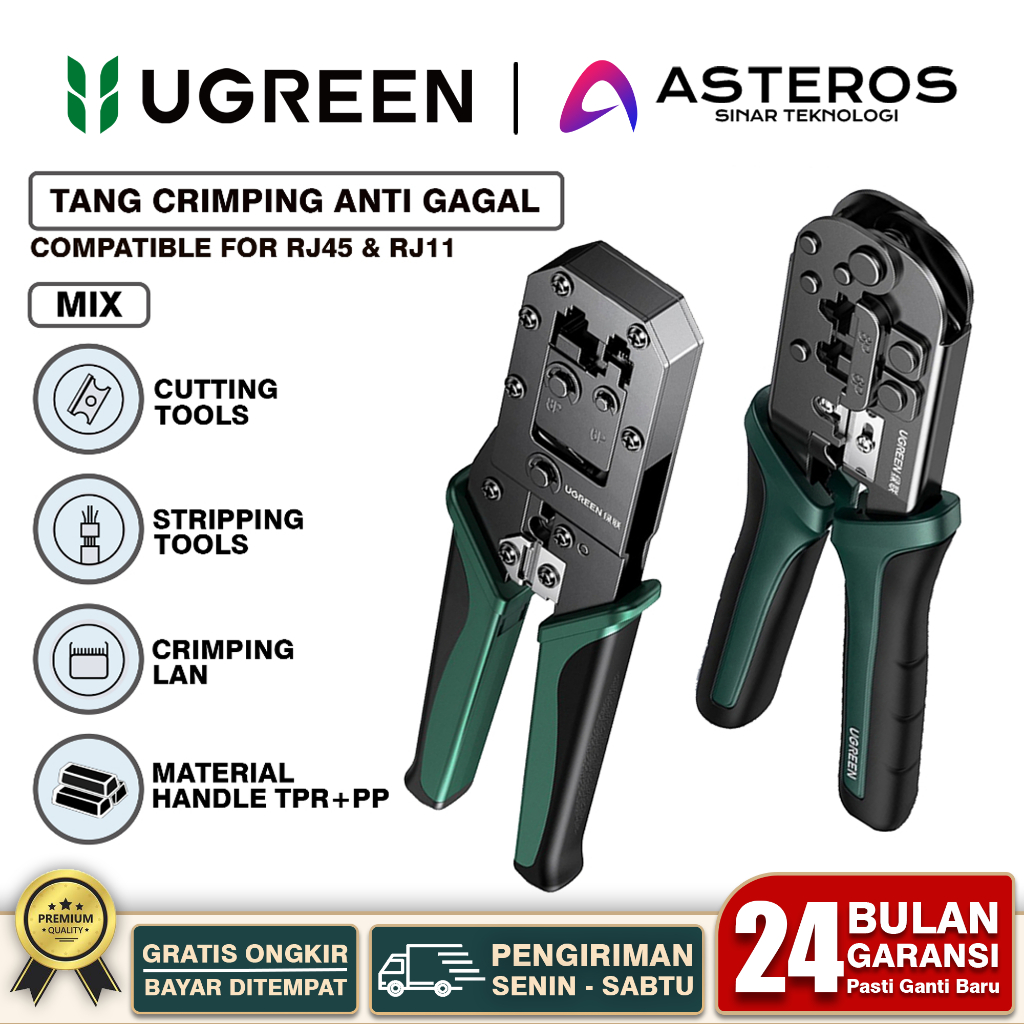 Jual UGREEN Tang Crimping Anti Gagal Tools 6P 8P RJ45 RJ11 LAN Network ...