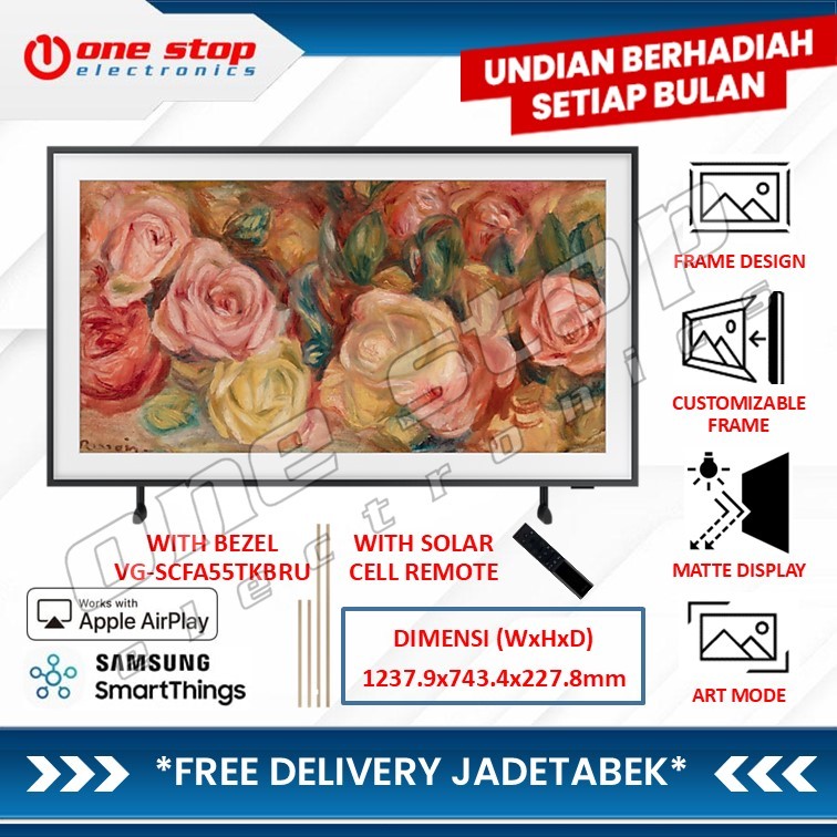 Jual SAMSUNG 55LS03D THE FRAME ART MODE 4K Smart TV with Bezel 55 Inch ...