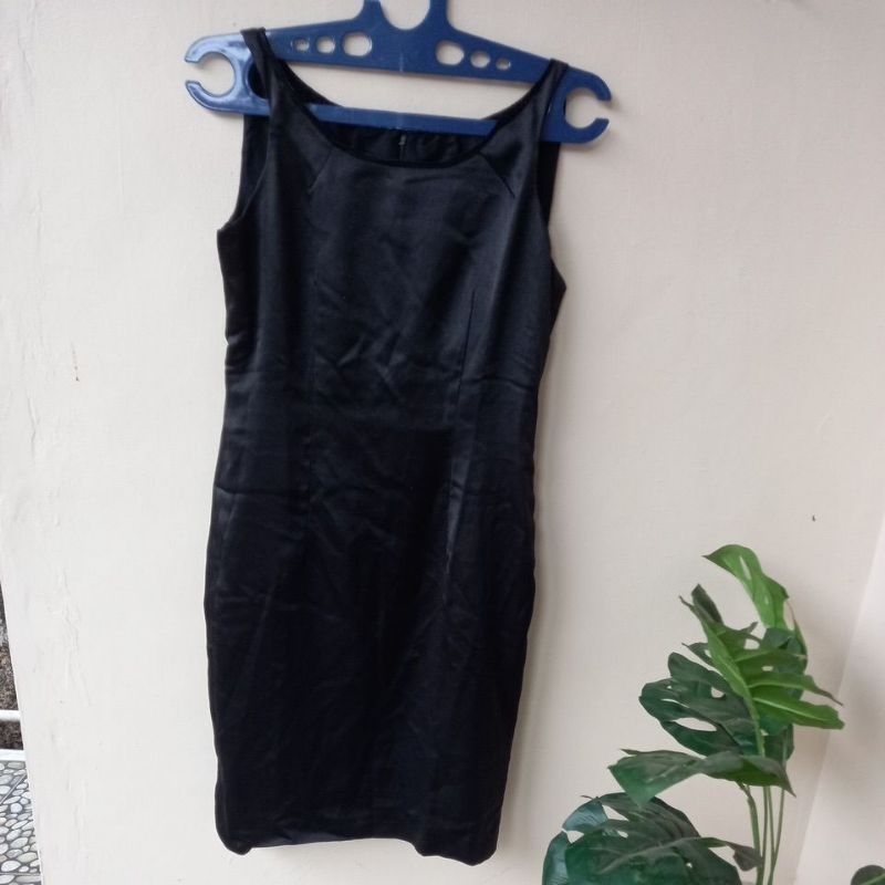 Jual Dress hitam baju fit body formal prleoved | Shopee Indonesia
