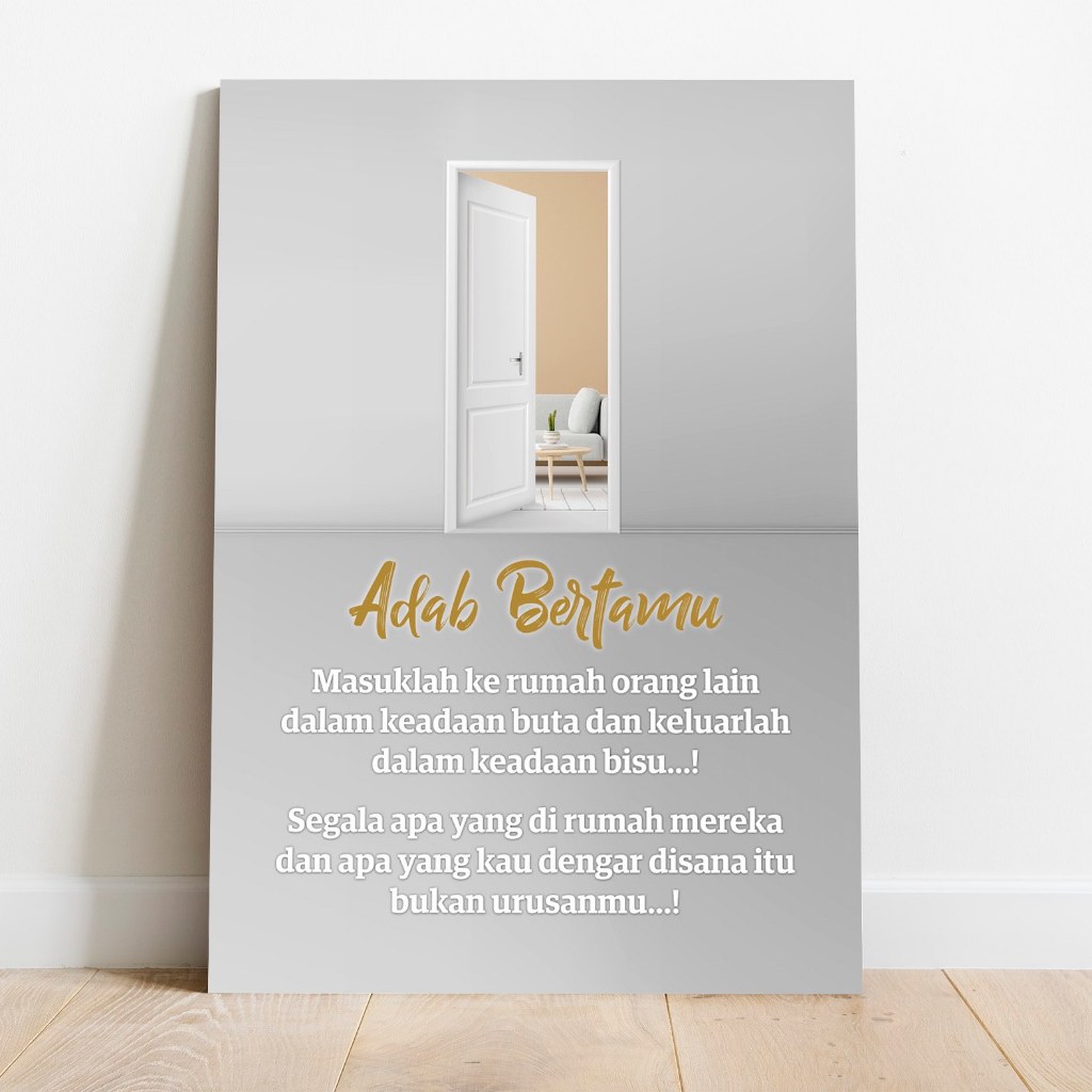 Jual Poster Adab Bertamu Masuklah ke Rumah Orang Lain dalam Keadaan ...