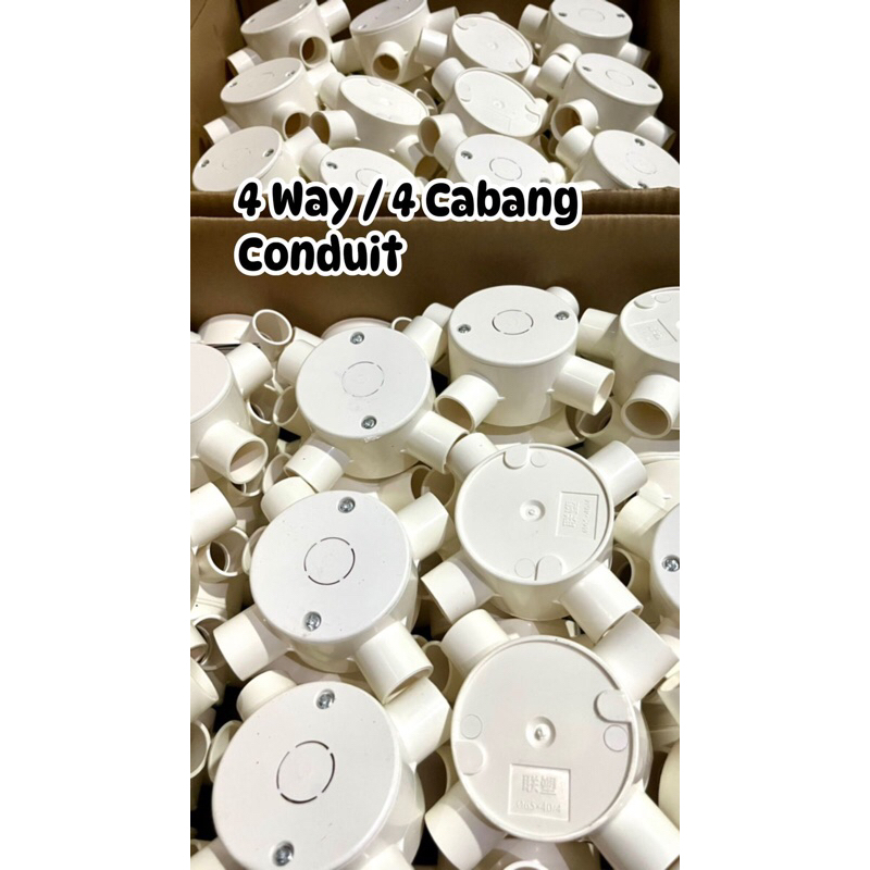 Jual 4 WAY CROSS / 4 CABANG CONDUIT LISTRIK | Shopee Indonesia