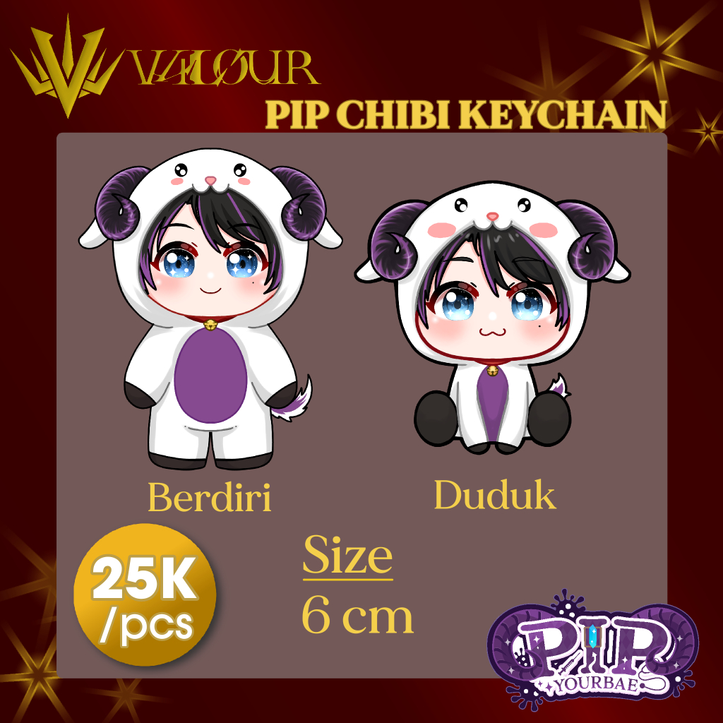 Jual Pip Yourbae Gantungan Kunci Keychain Akrilik Vtuber PipYourBae ...