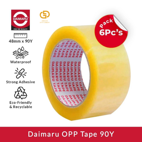 Jual Daimaru OPP Tape / Lakban Bening 48 mm x 90 Yard (1 ROLL ISI 6 PCS) | Shopee Indonesia