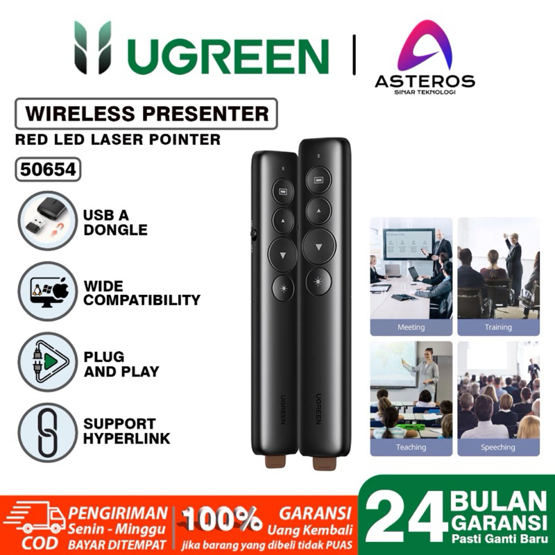 Jual UGREEN 50654 Laser Pointer Wireless Presentation Remote Control Presentasi | Shopee Indonesia