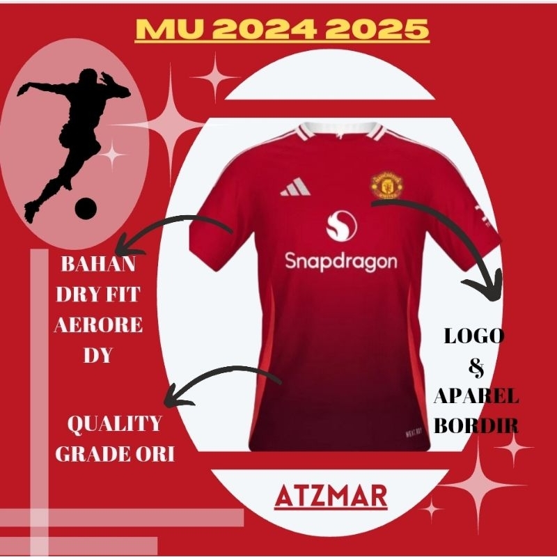 Jual JERSEY MU MANCHEESTER UNITED 2024 2025 grade_ori_import thailand ...