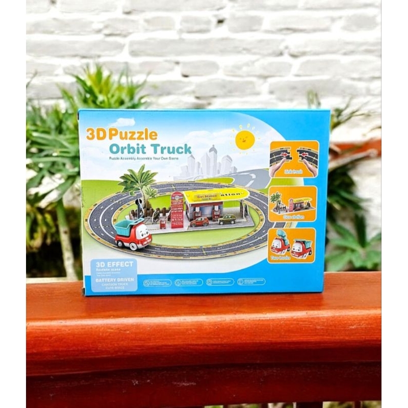Jual Mainan Edukasi Kereta Api Track Playset Truk Konstruksi 3D Puzzle ...