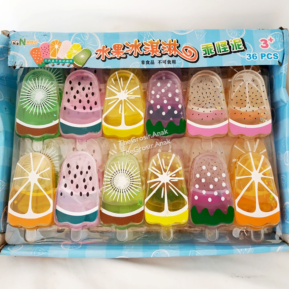 Jual TGA Slime Popsicle Tutti Frutti Es Krim Buah Stress Relief Toys ...