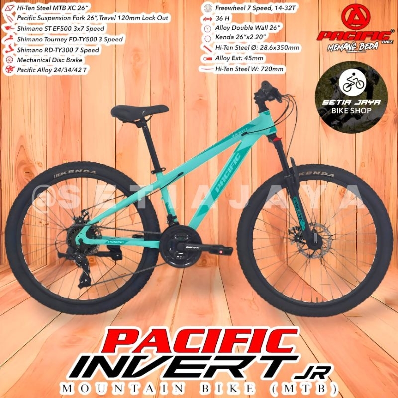 Jual Sepeda Gunung MTB 26 Inch PACIFIC INVERT JR Steel 3x7 Speed Rem Cakram New | Shopee Indonesia