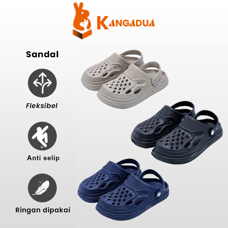 Jual KANGADUA Sandal Slide Pria Sandal Slop Pria Sepatu Sendal Baim ...