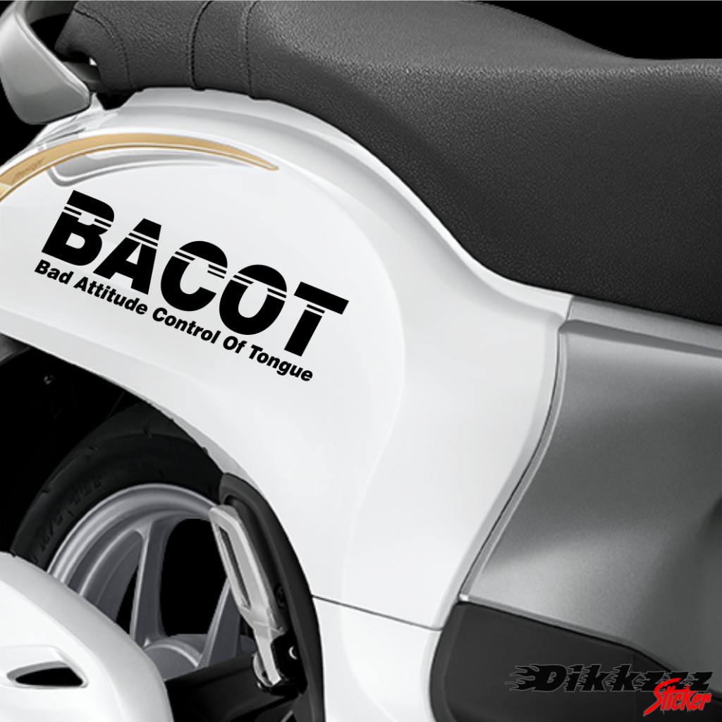 Jual STICKER CUTTING BACOT STICKER EMBLEM MOTOR LOGO BACOT BAD ATTITUDE ...