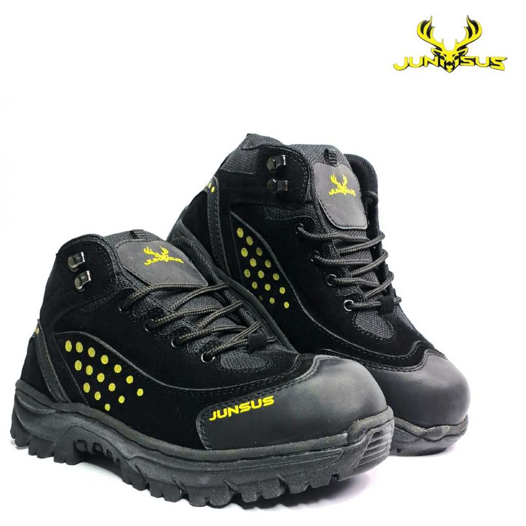 Jual JUNSUS - Sepatu Safety Boots Pria Ujung Besi ALCES Kerja Proyek ...