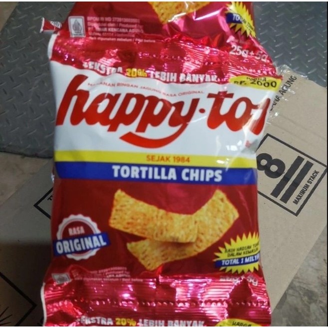 Jual Bundle Paket Isi 4 Pcs X 25 Gram Happytos Tortilla Chips Jagung ...