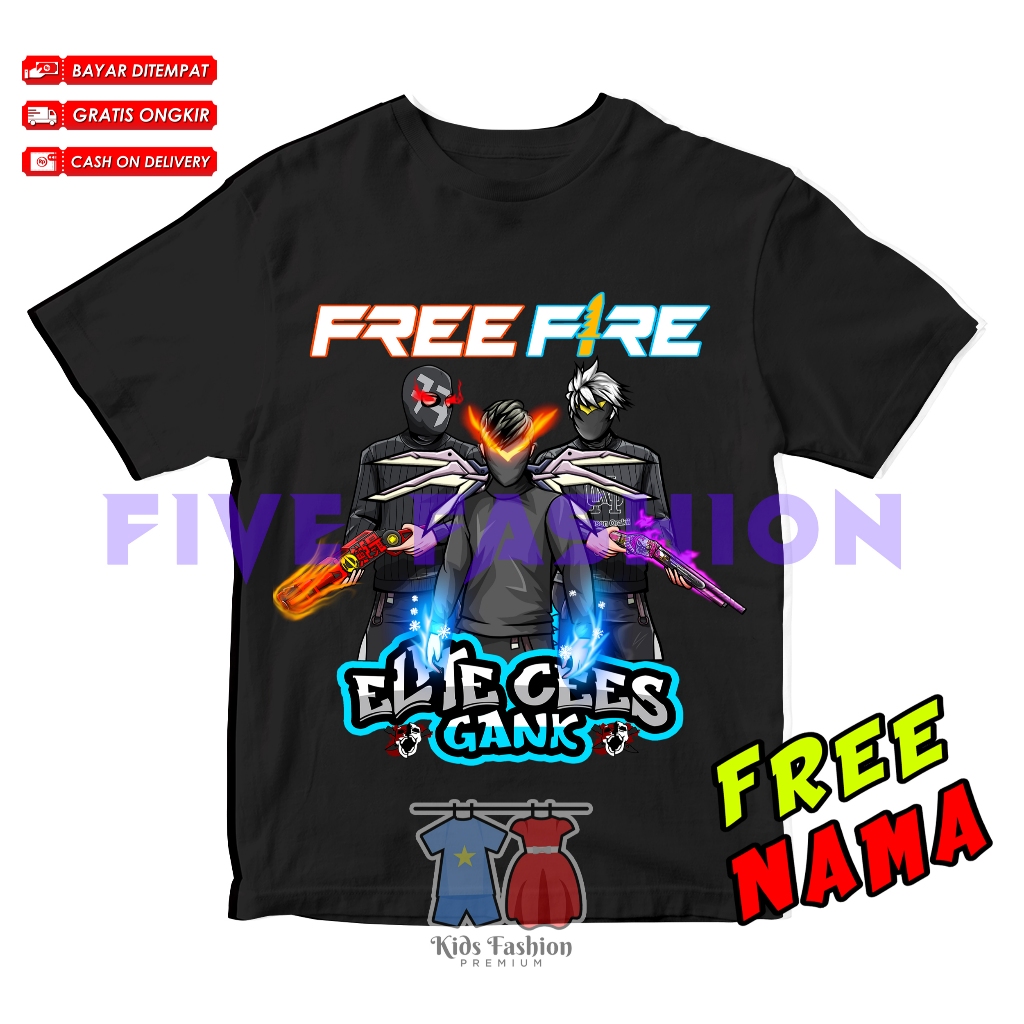 Jual Baju Free Fire Anak Laki Laki Karakter Elite Cees Sg OPM Sg Rapper ...