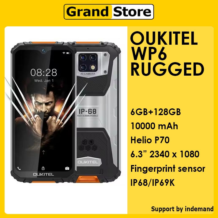 Jual OUKITEL WP6 6GB 128GB IP68 Rugged Waterproof Smartphone Anti Air | Shopee Indonesia