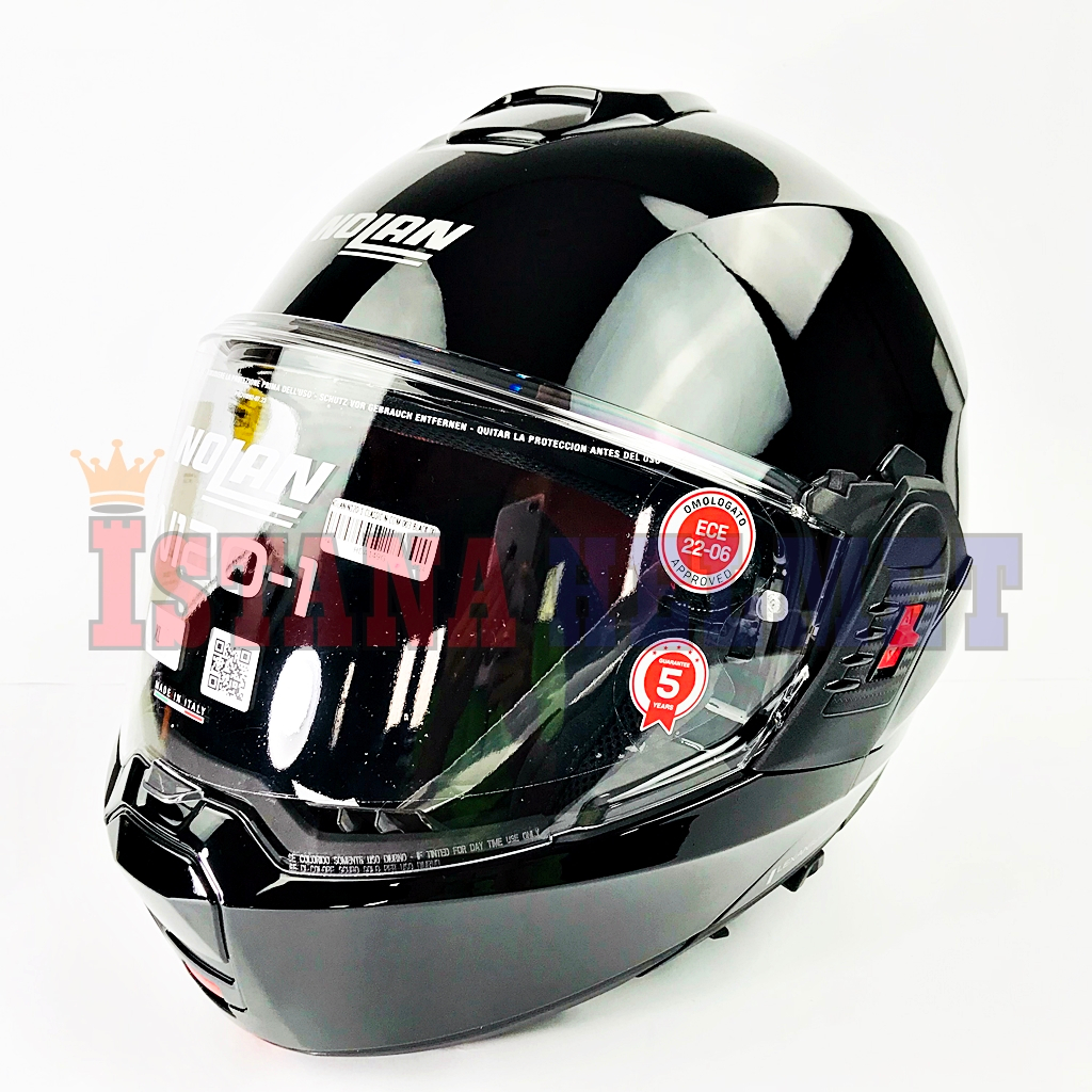 Jual HELM NOLAN N120-1 CLASSIC N-COM 003 BLACK GLOSS FLIP-BACK MODULAR ...
