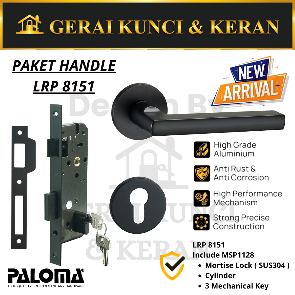 Jual PALOMA HRP LRP 8151 Gagang Pintu Door Handle Roses Set Material ...