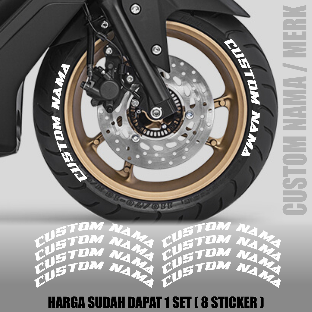Jual Sticker Ban Custom, Harga sudah satu set ( 8 pcs ) | Shopee Indonesia