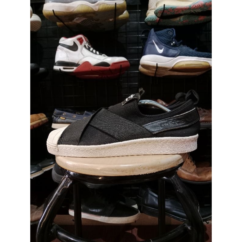 Jual SEPATU ADI SUPERSTAR SLIP ON BLACK WHITE | Shopee Indonesia
