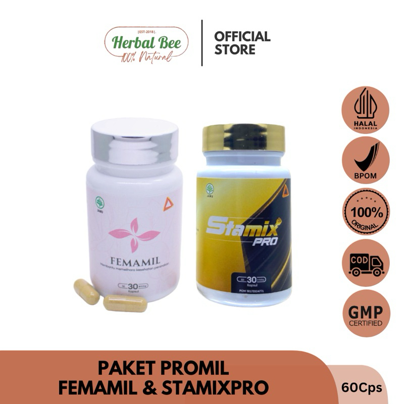 Jual Femamil & Stamixpro Paket Herbal Promil & Kesuburan Pasutri (2 Item) Original Aman dan BPOM ...