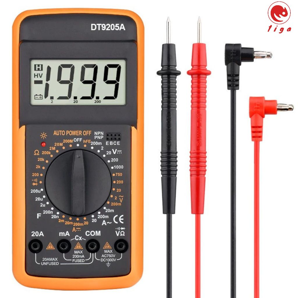 Jual DT9205A Multitester Digital AVOMeter Untuk Tes Tegangan Arus ...