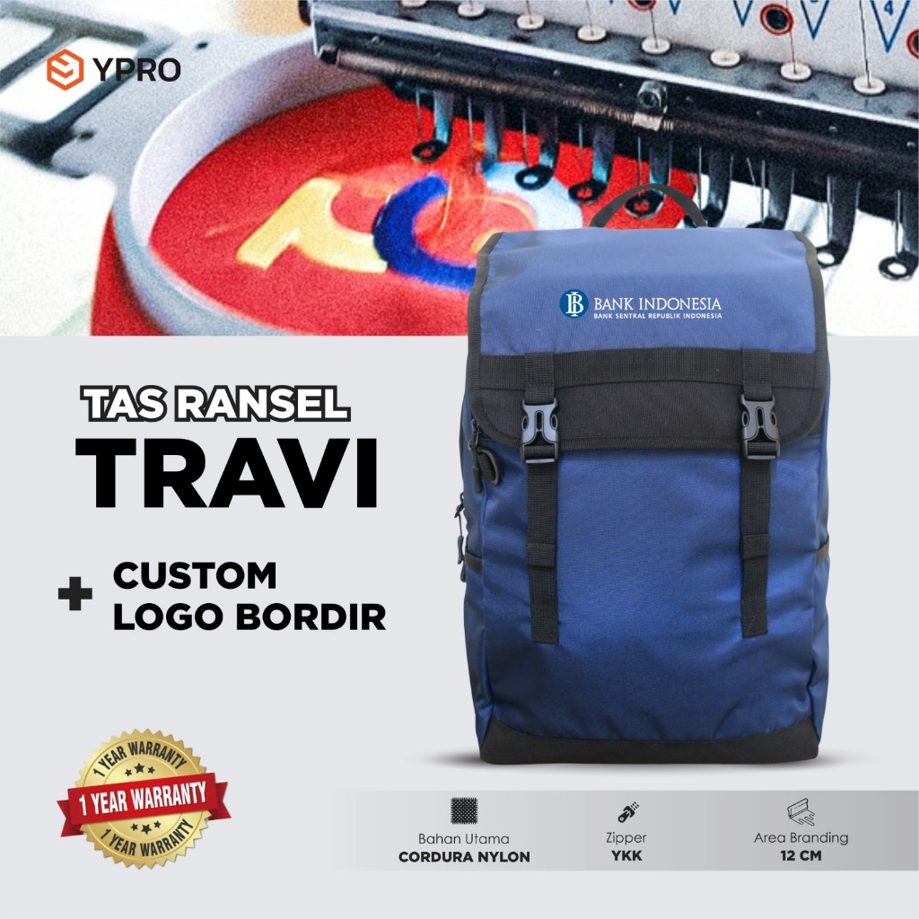 Jual Tas Ransel Travi Custom Bordir Logo | Tas Kerja | Tas Kantor | Tas ...