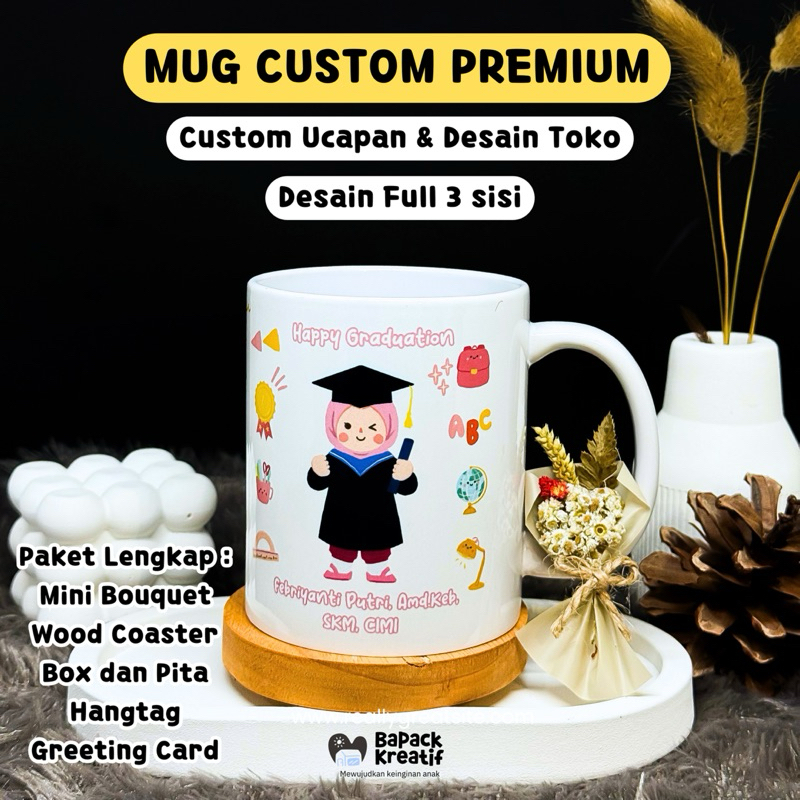Jual Mug Custom Premium HARI GURU Gelas Mug Karakter Hadiah Wisuda Kado ...