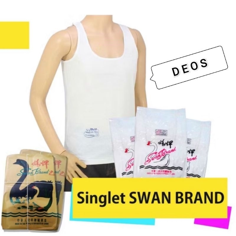 Jual SINGLET SWAN BRAND POlOS KAOS DALAM PRIA KATUN KUTANG COWOK DEWASA ...
