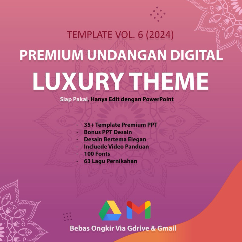 Jual Template Undangan Pernikahan Digital Tema Luxury Premium Kekinian ...