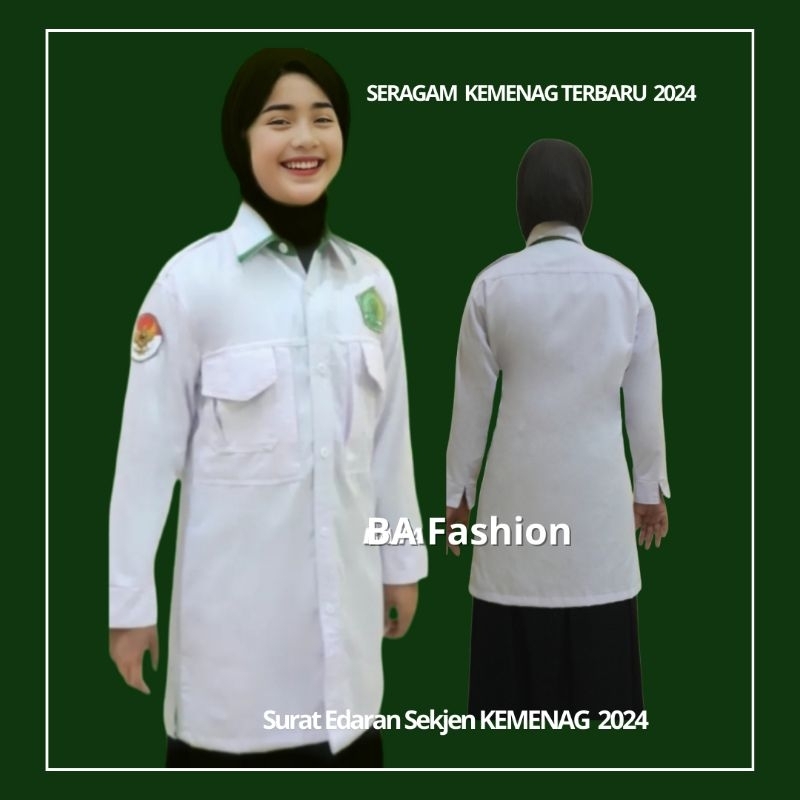 Jual Tunik pdh pakaian dinas seragam kemenag terbaru wanita kemeja ...