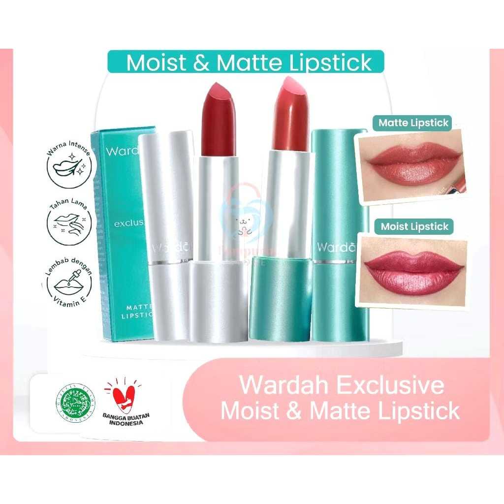Jual WARDAH Exclusive Matte Moist Lipstick | Shopee Indonesia