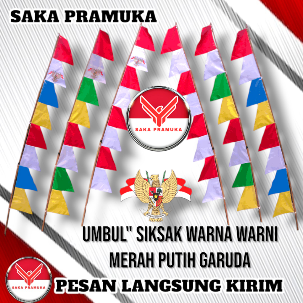 Jual Umbul umbul merah putih warna warni garuda | Shopee Indonesia