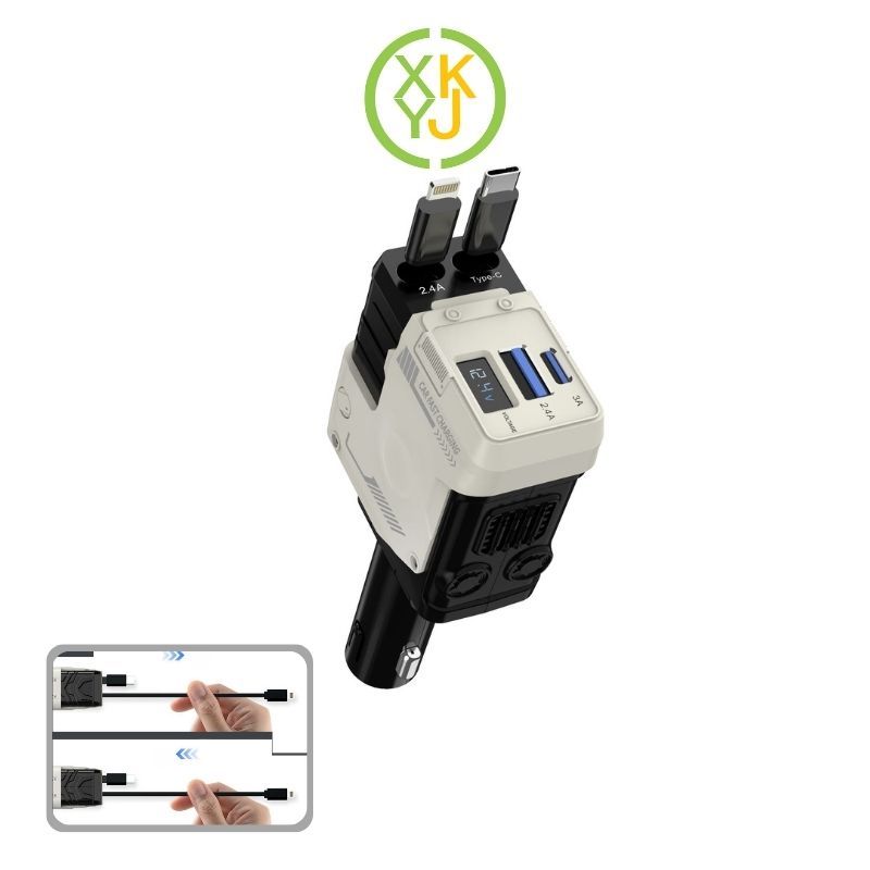 Jual XYKJ Pengisi Daya Mobil Pengisian Cepat Mobil 120w Usb Type C ...