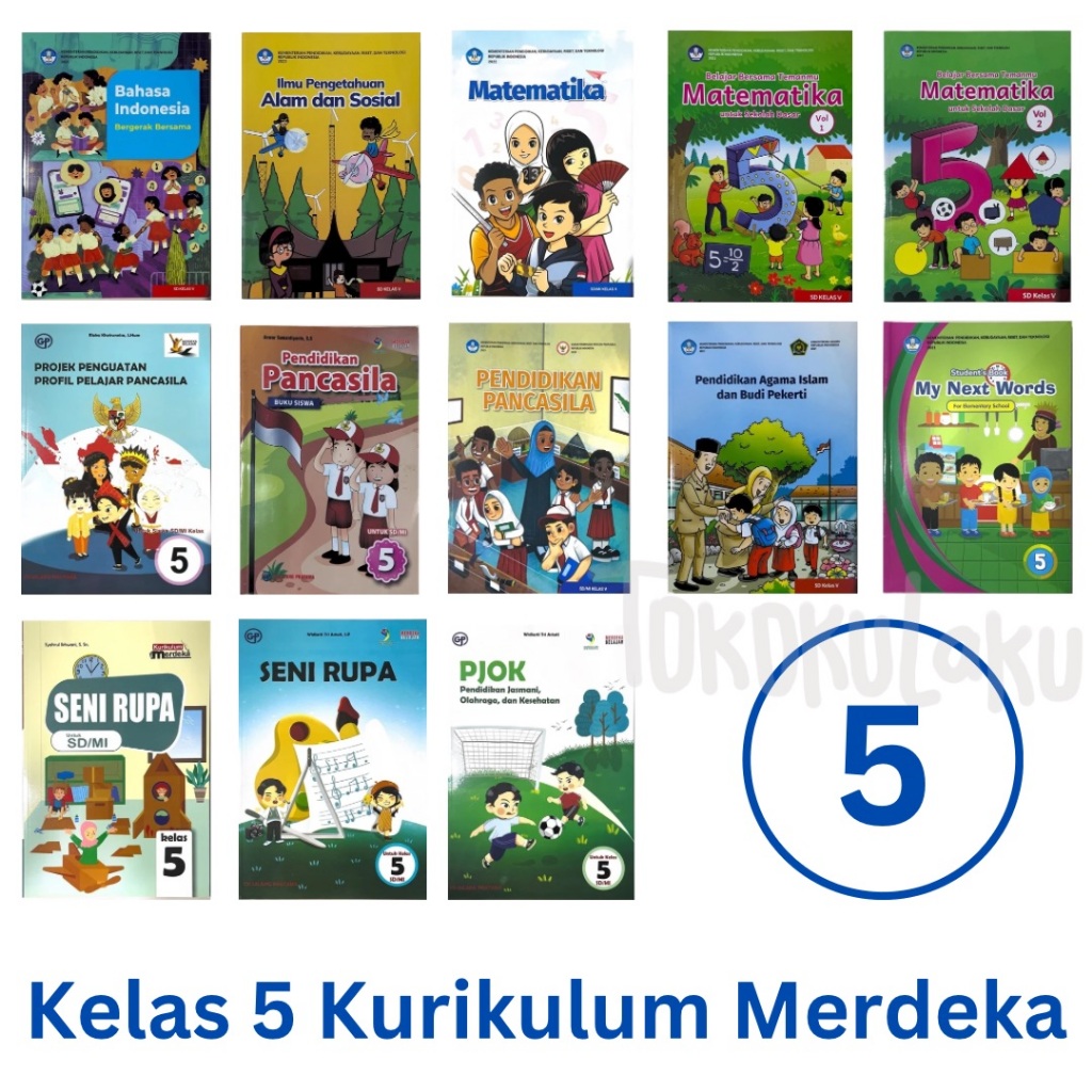 Jual buku pelajaran kelas 5 sd kurikulum merdeka (kumer) kurikulum baru ...