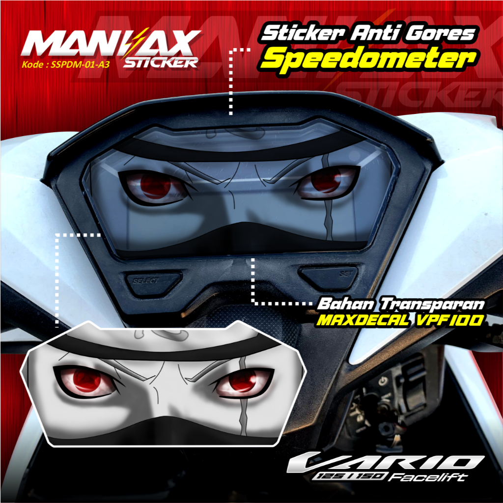Jual Stiker Speedometer Vario 125/150 Led New Transparan - Sticker ...