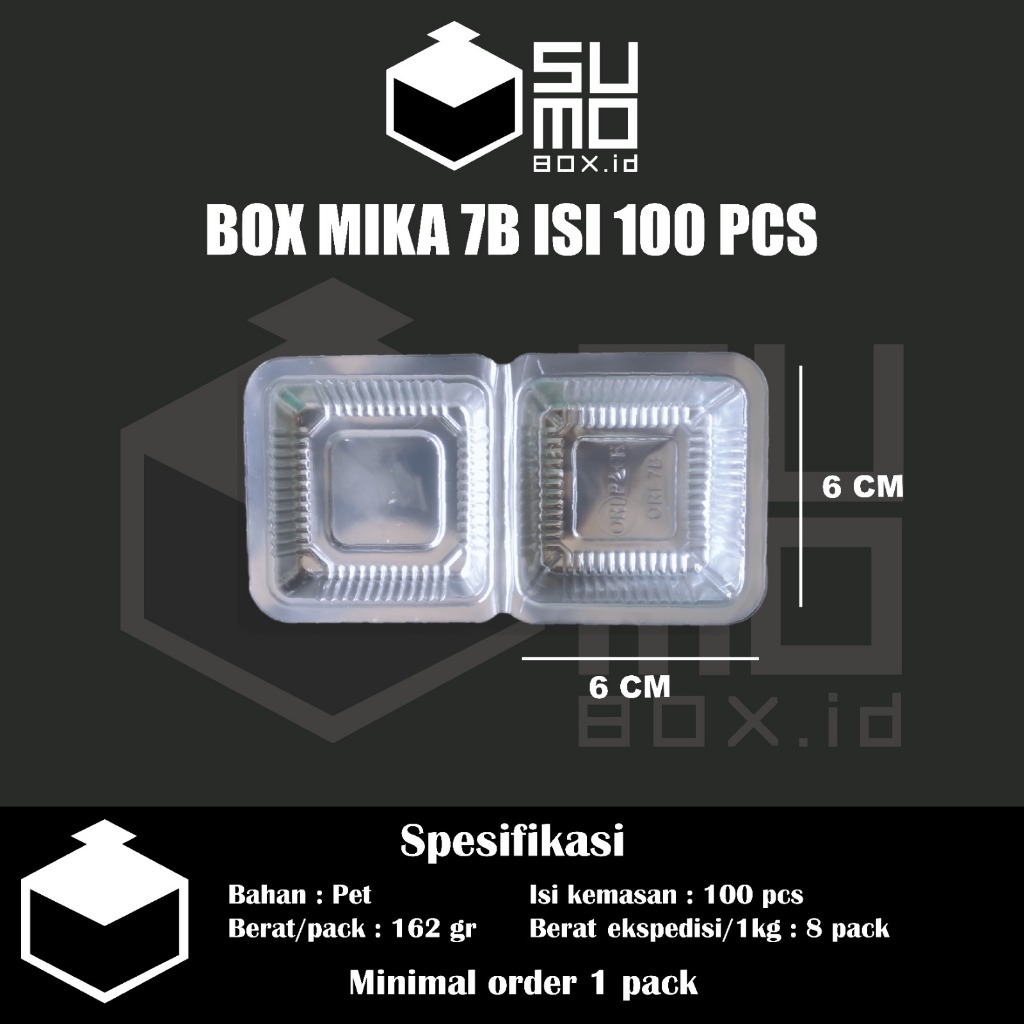 Jual Box Mika Plastik 7B isi 100pcs / Mika Kotak Kecil Wadah Makanan ...