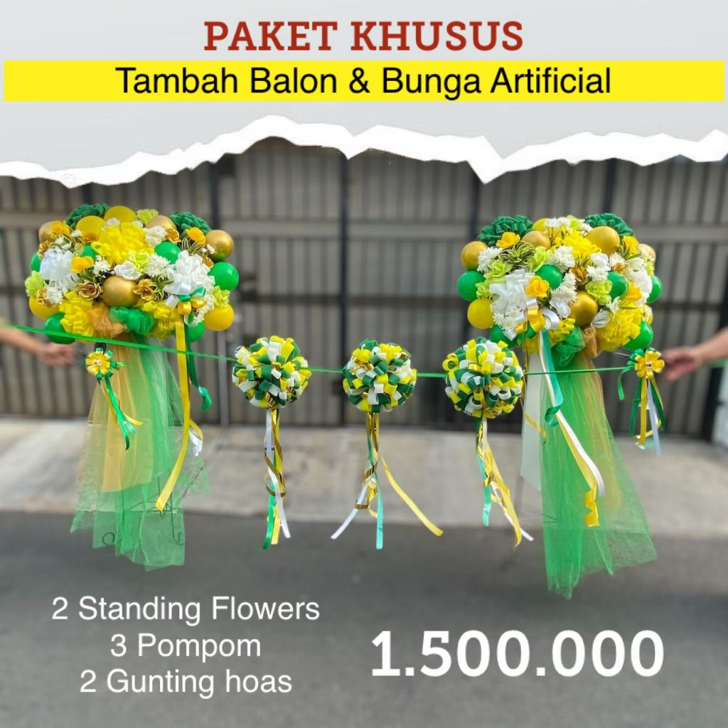 Jual Paket Pita Peresmian Standing Flowers Lengkap Untuk Grand Opening ...