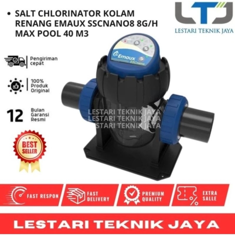Jual Salt Chlorinator Kolam Renang Emaux SSCnano8 8G/H Max Pool 40 m3 | Shopee Indonesia