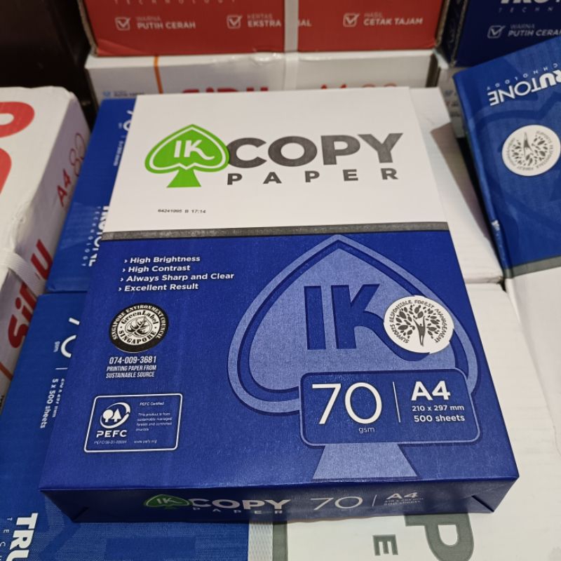 Jual KERTAS A4 70 GRAM COPY PAPER 1 RIM 500 LEMBAR | Shopee Indonesia