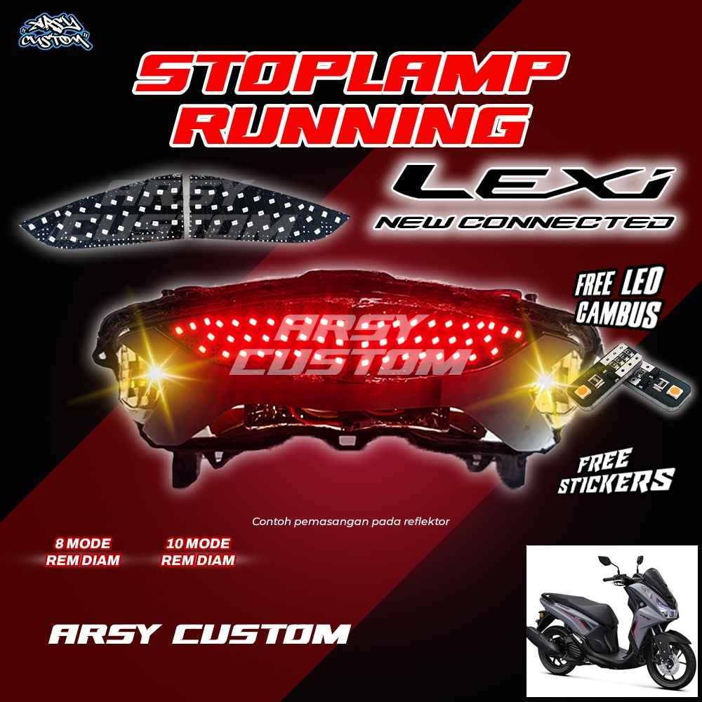 Jual Lampu Stoplamp Running Lexi 155 New 8 10 Mode Otomatis Manual ...