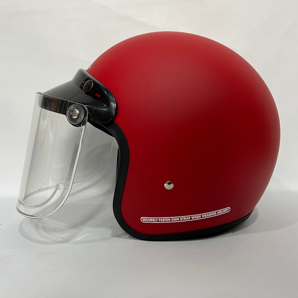 Jual Helm Bogo Merah Doff - Polos Solid Helem Helmet SNI Dewasa BXP ...