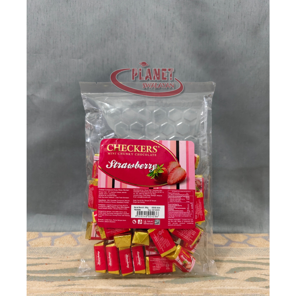 Jual CHECKERS MINI CHUNKY CHOCOLATE STRAWBERRY | Shopee Indonesia