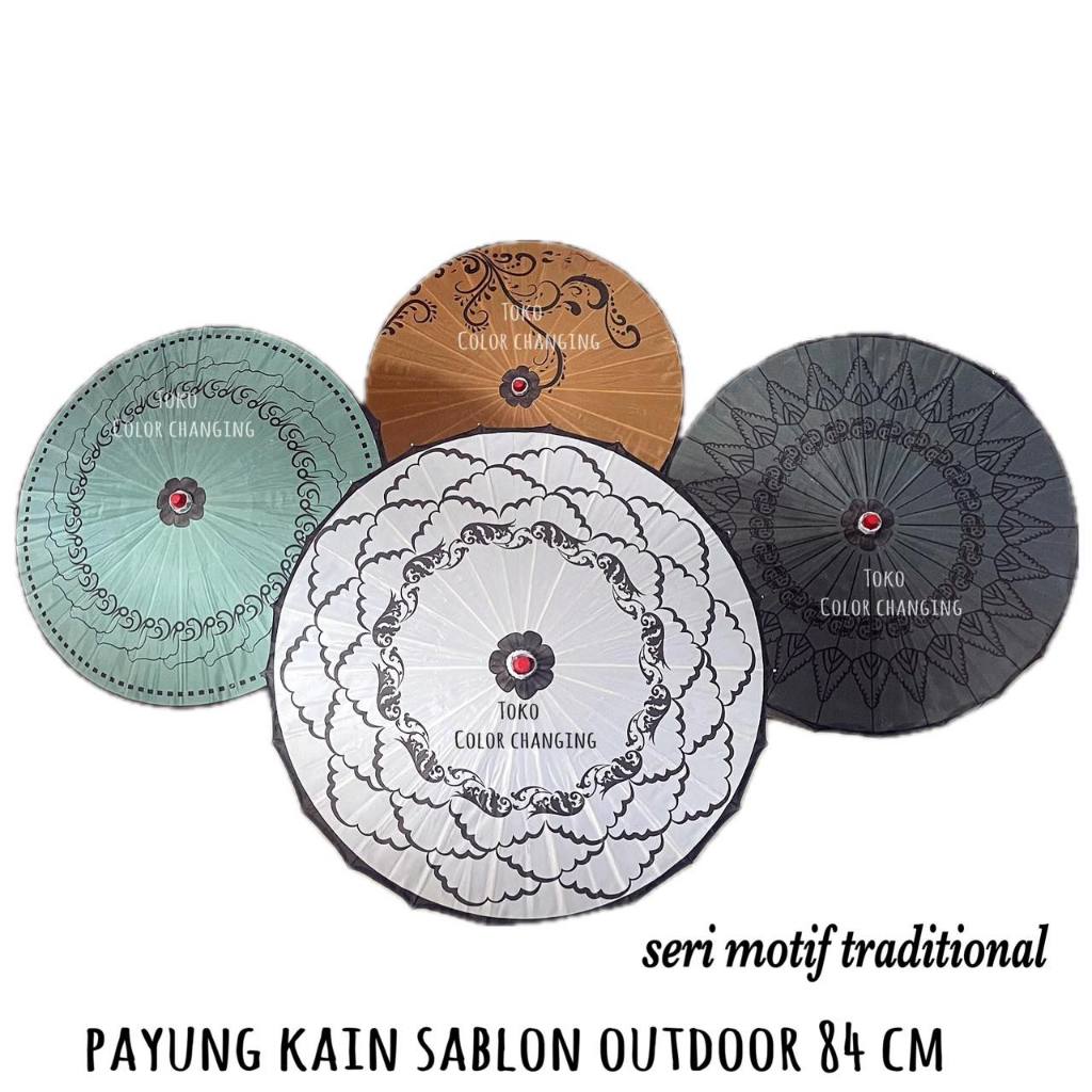 Jual payung sablon kain 84 cm outdoor seri motif traditional asia ...