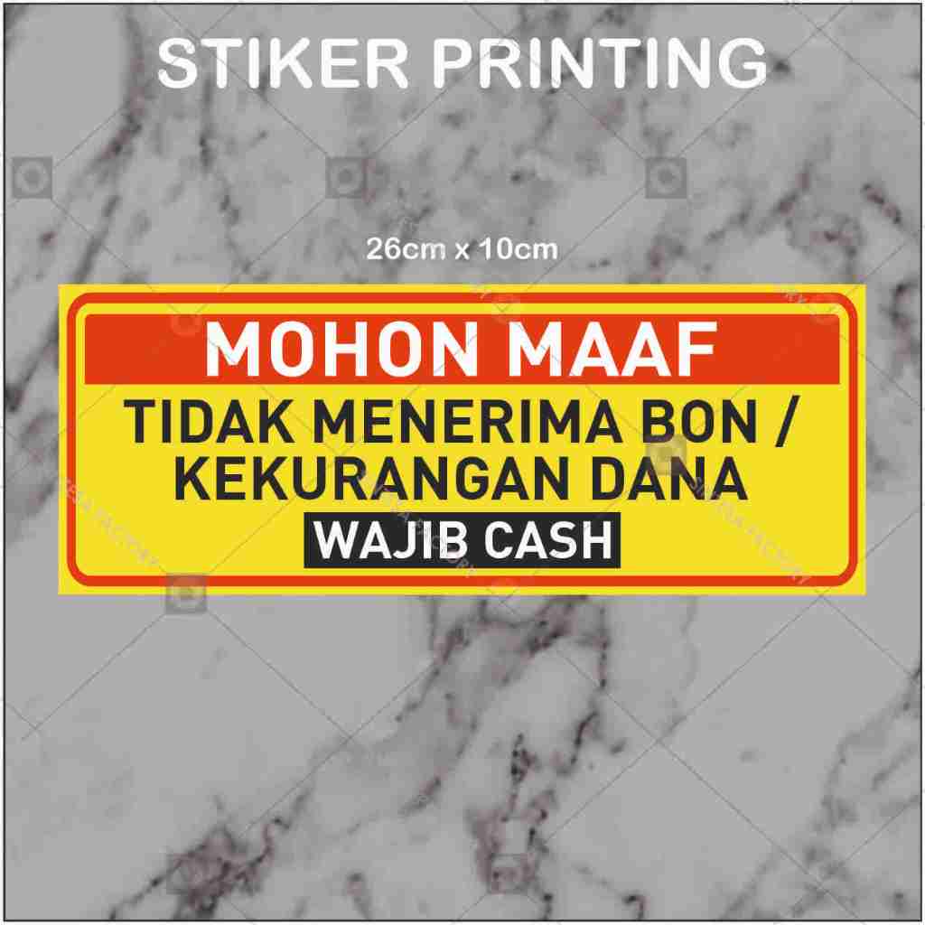 Jual Stiker Tidak Menerima Bon Atau Kekurangan dana | Shopee Indonesia
