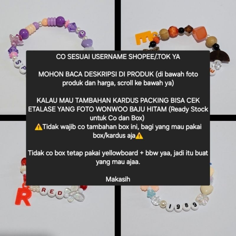 Jual Preorder Custom Freebies Acara Konser Fanmeeting Fansign Ulang ...