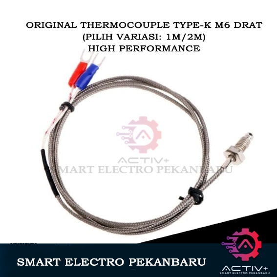 Jual ORIGINAL THERMOCOUPLE TYPE-K M6 (PILIH VARIASI: KABEL 1M / 2M ...