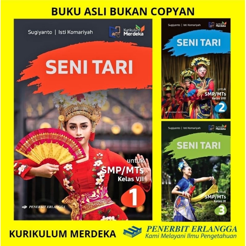 Jual SENI TARI KELAS 7 8 9 SMP/MTs PENERBIT ERLANGGA KURIKULUM MERDEKA - BUKU KLS 1 2 3 ORIGINAL ...