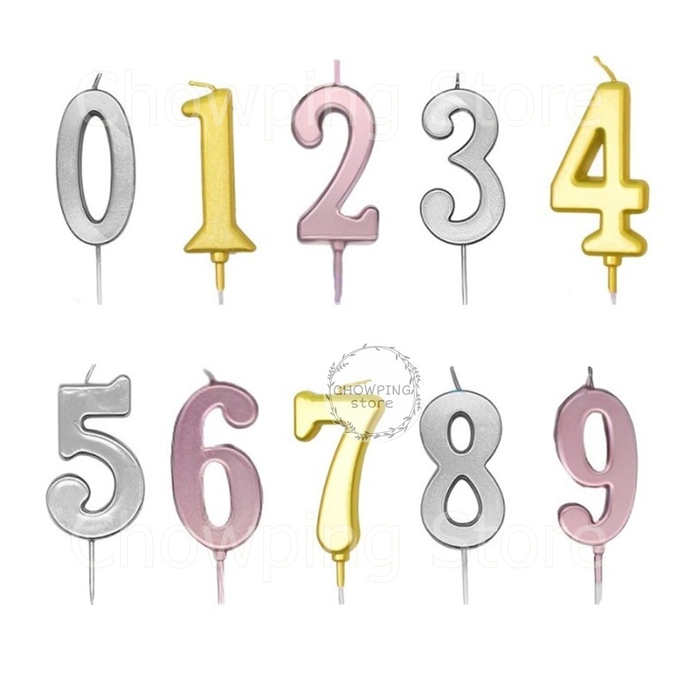 Jual Lilin Angka Ulang Tahun Birthday Number Candle JUMBO Rose Gold ...
